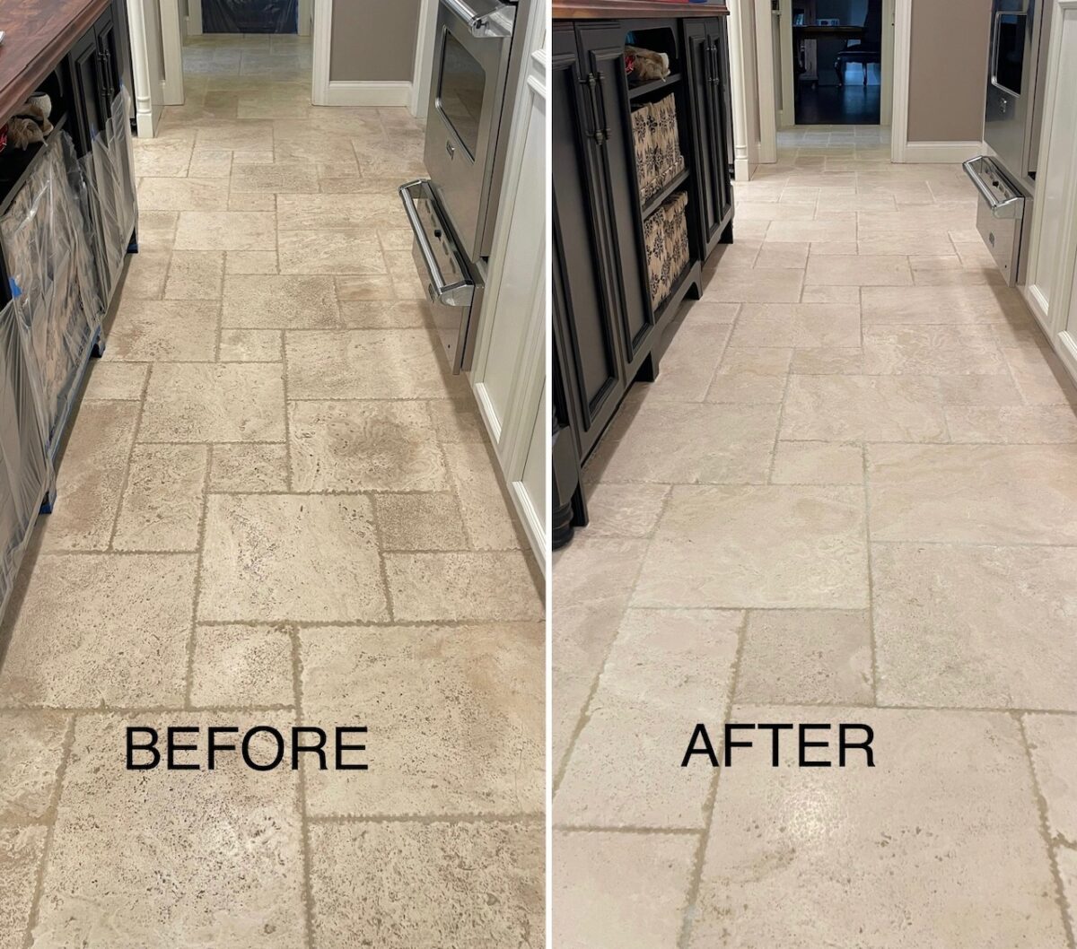 Tumbled Travertine Deep Cleaning And Sealing | NOVA Stone Care